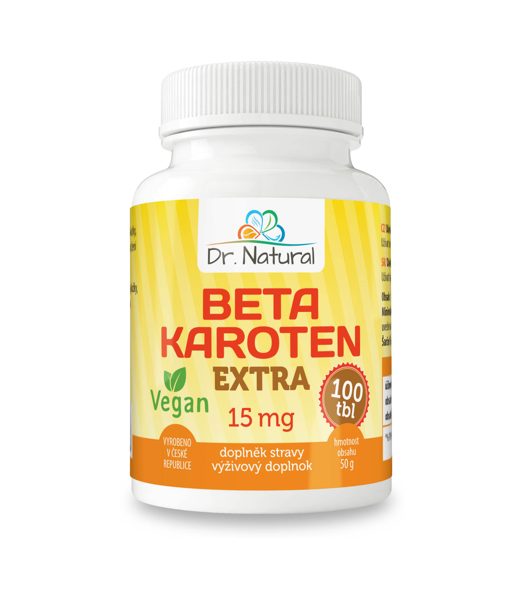 Dr.Natural Betakaroten extra 15 mg 100 tbl. - Dr.Natural